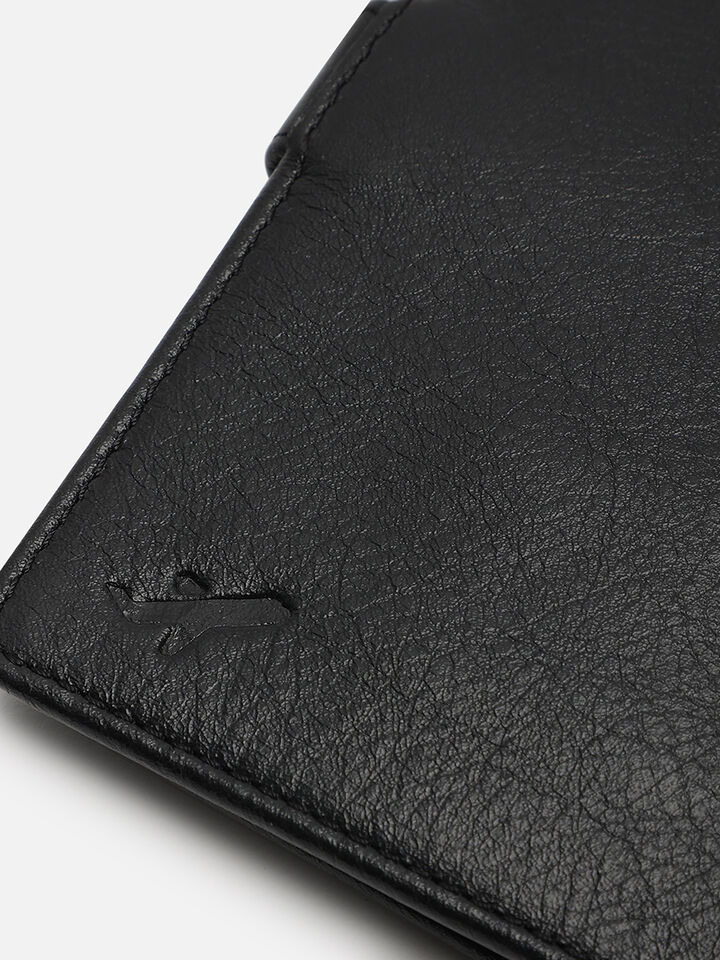 Atlas Black Leather Passport Holder by IRTH | House of Titan
