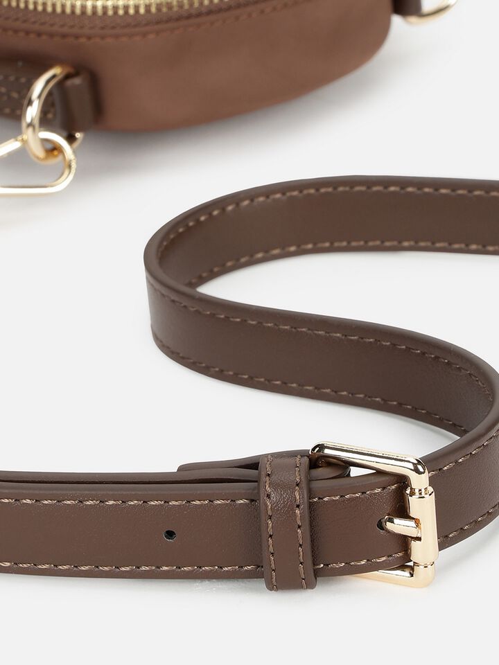 Ellis Nylon Brown Sling Bag by IRTH | House of Titan