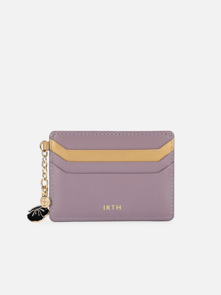Tuck Leather Card Holder - Grape