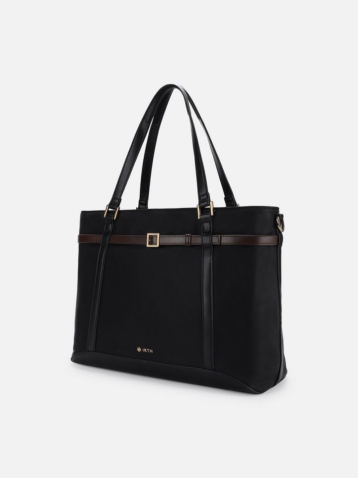 Thea Nylon Work Bag - Black