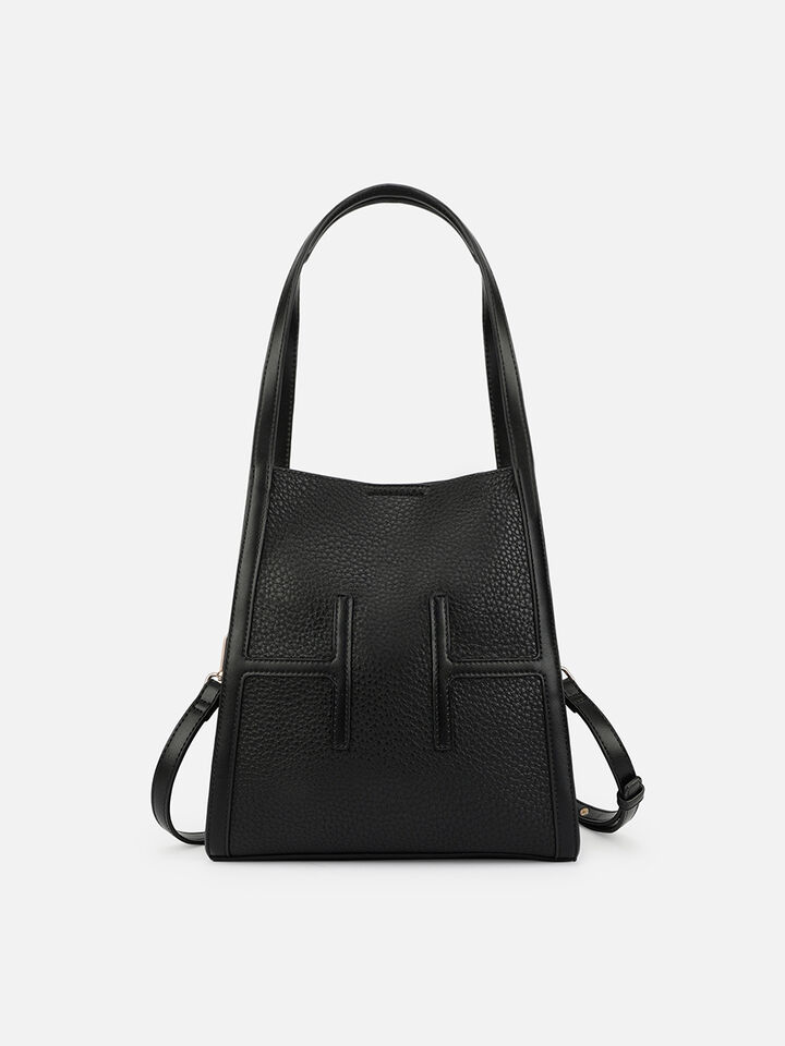 Initials by IRTH | Tall Black Shoulder Bag | House of Titan