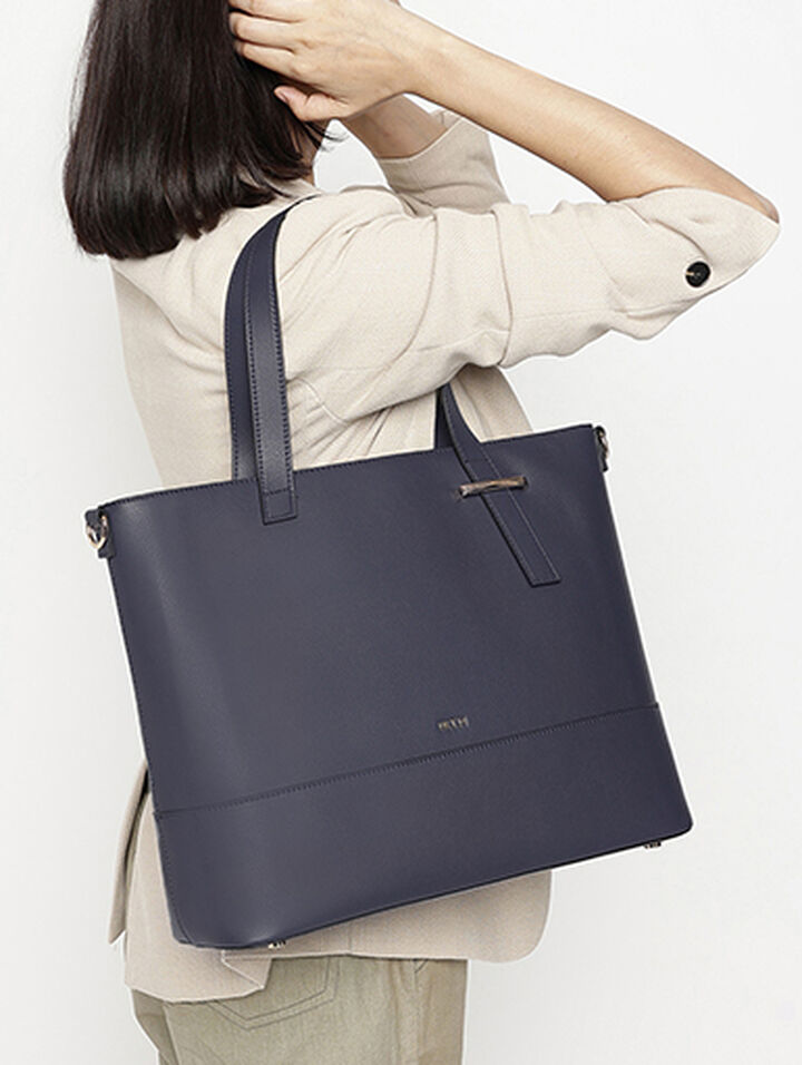 Demi Navy Blue Work Bag by IRTH | House of Titan | Shop Online