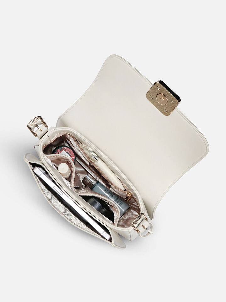 Jennifer Off-White Sling Bag by IRTH | House Of Titan