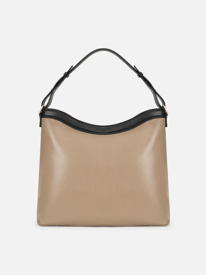 Rebecca Mocha Mousse Shoulder Bag by IRTH | House Of Titan