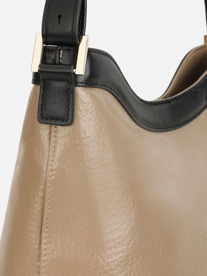 Rebecca Mocha Mousse Shoulder Bag by IRTH | House Of Titan