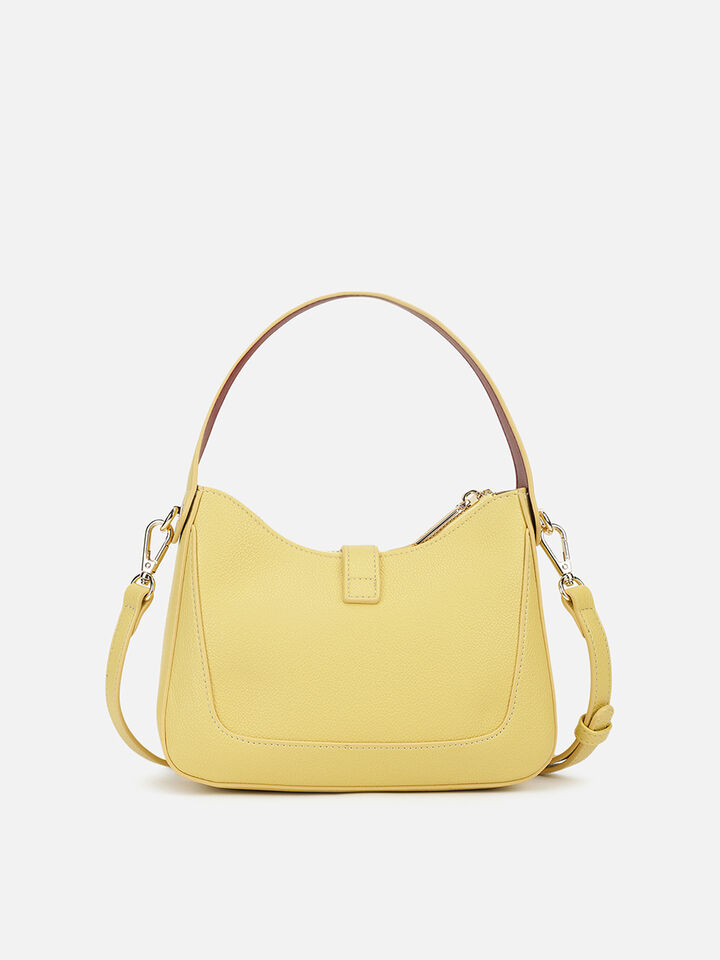 Jodie Butter Yellow Shoulder Bag by IRTH | House of Titan