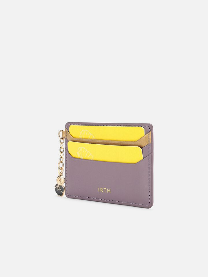 Tuck Leather Card Holder - Grape