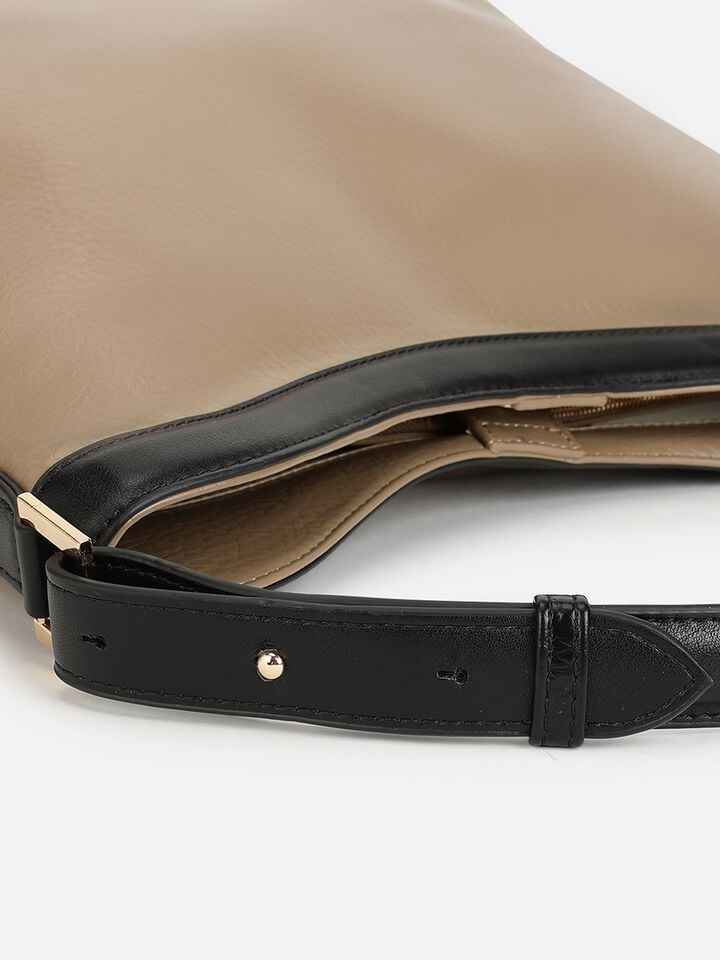 Rebecca Mocha Mousse Shoulder Bag by IRTH | House Of Titan