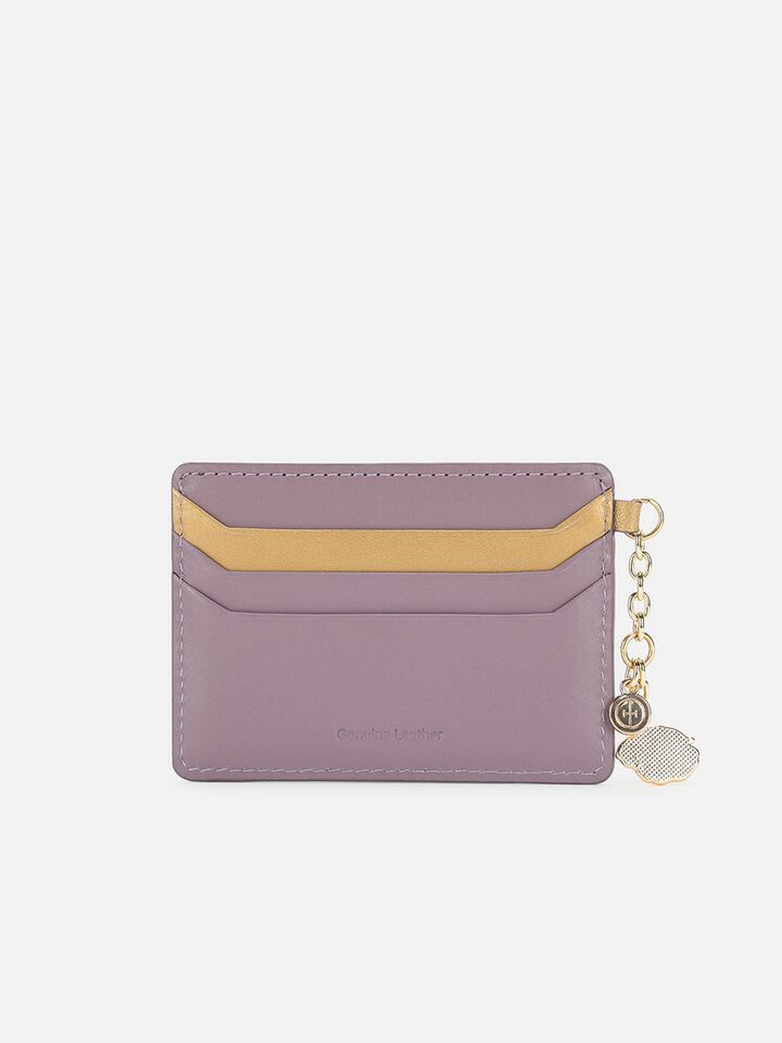 Tuck Leather Card Holder - Grape