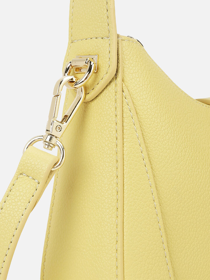 Jodie Butter Yellow Shoulder Bag by IRTH | House of Titan