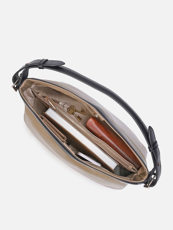 Rebecca Mocha Mousse Shoulder Bag by IRTH | House Of Titan